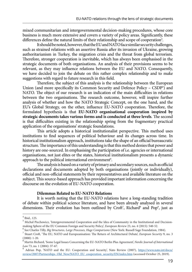EU-NATO relations through the lens of strategic documents | PDF