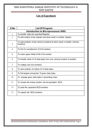 Mpi lab manual eee | PDF