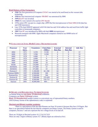 Introduction to Microprocessor lecture 01 | PDF | Data Storage and ...