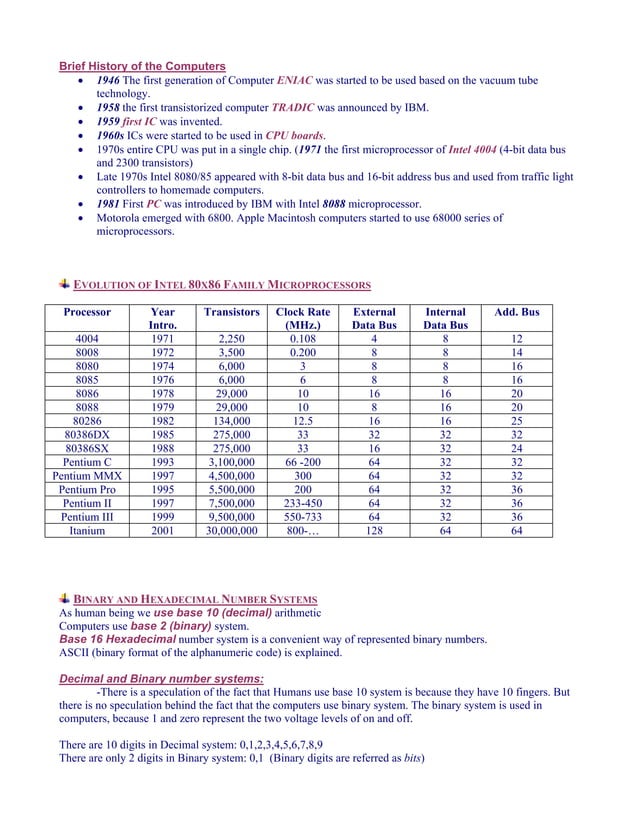 Introduction to Microprocessor lecture 01 | PDF | Data Storage and ...
