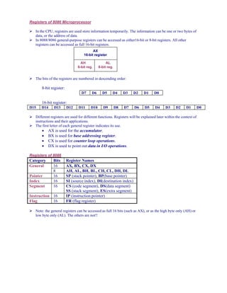 Microprocessor lecture 2 | PDF