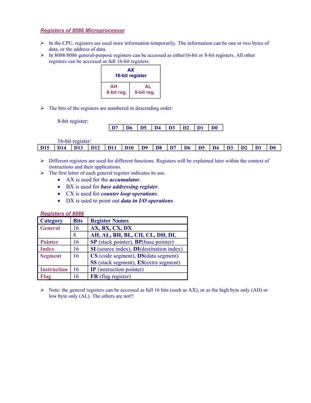 Microprocessor Lecture 2 Pdf Programming Languages Computing