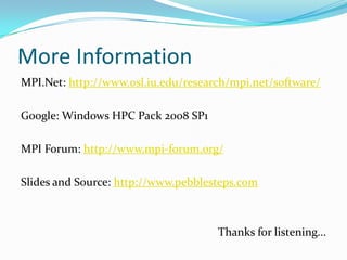 Mpi.Net Talk | PPT