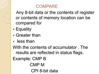 microprocessor ppt (branching and logical instructions) | PPTX