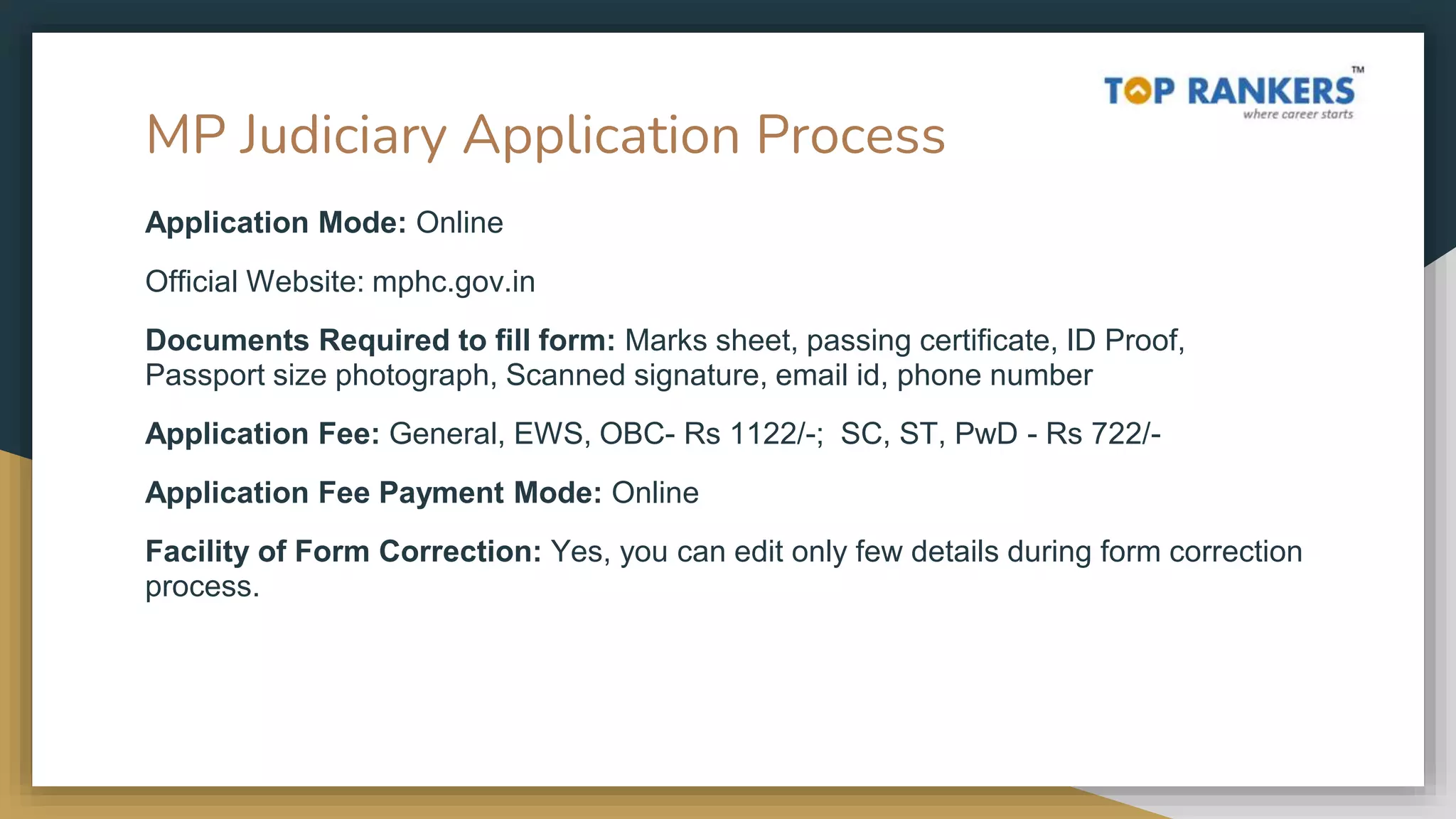Mp judiciary exam highlights | PPTX
