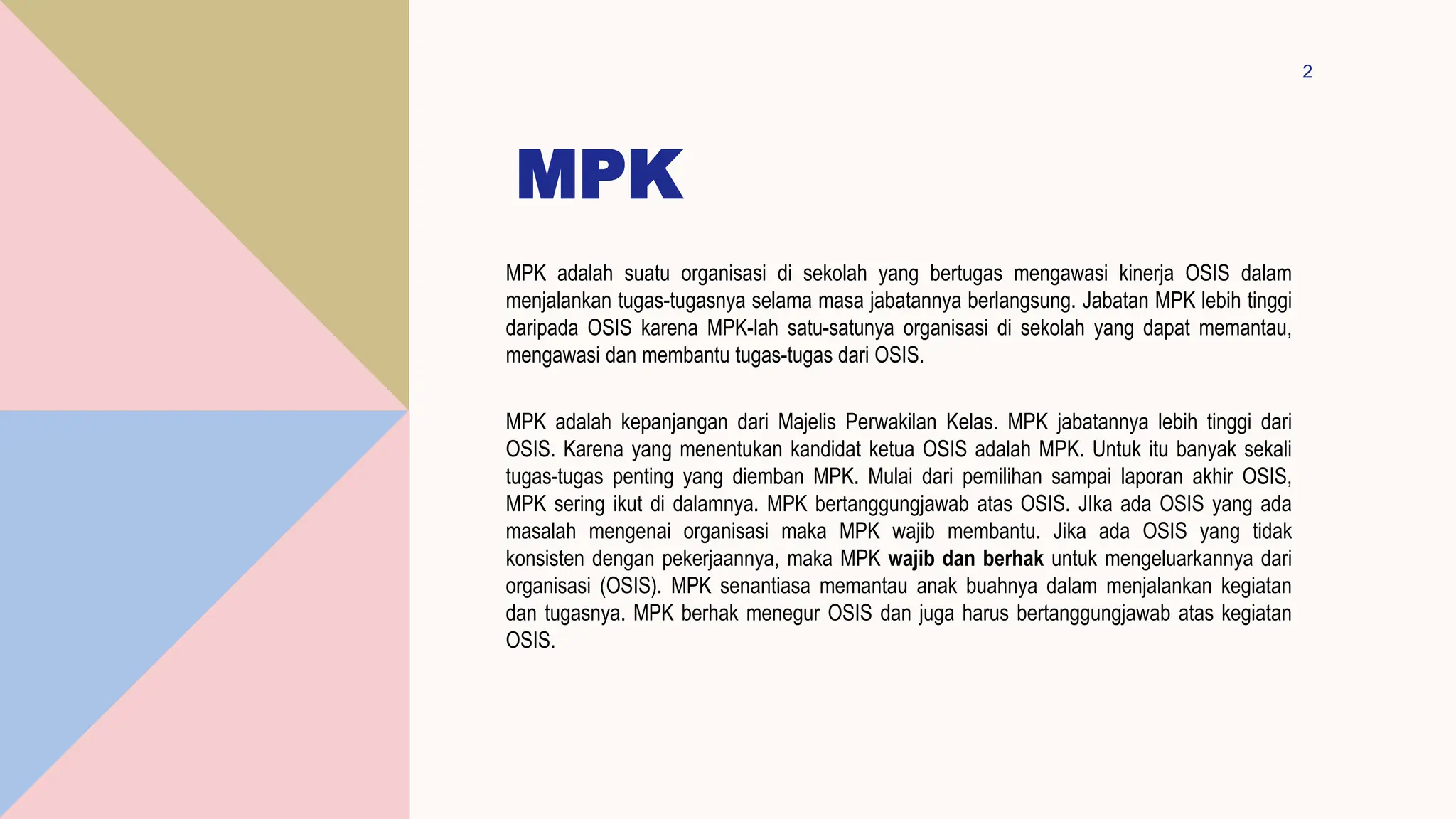 MPK (majelis perwakilan kelas) SMK KP Baleendah | PPTX
