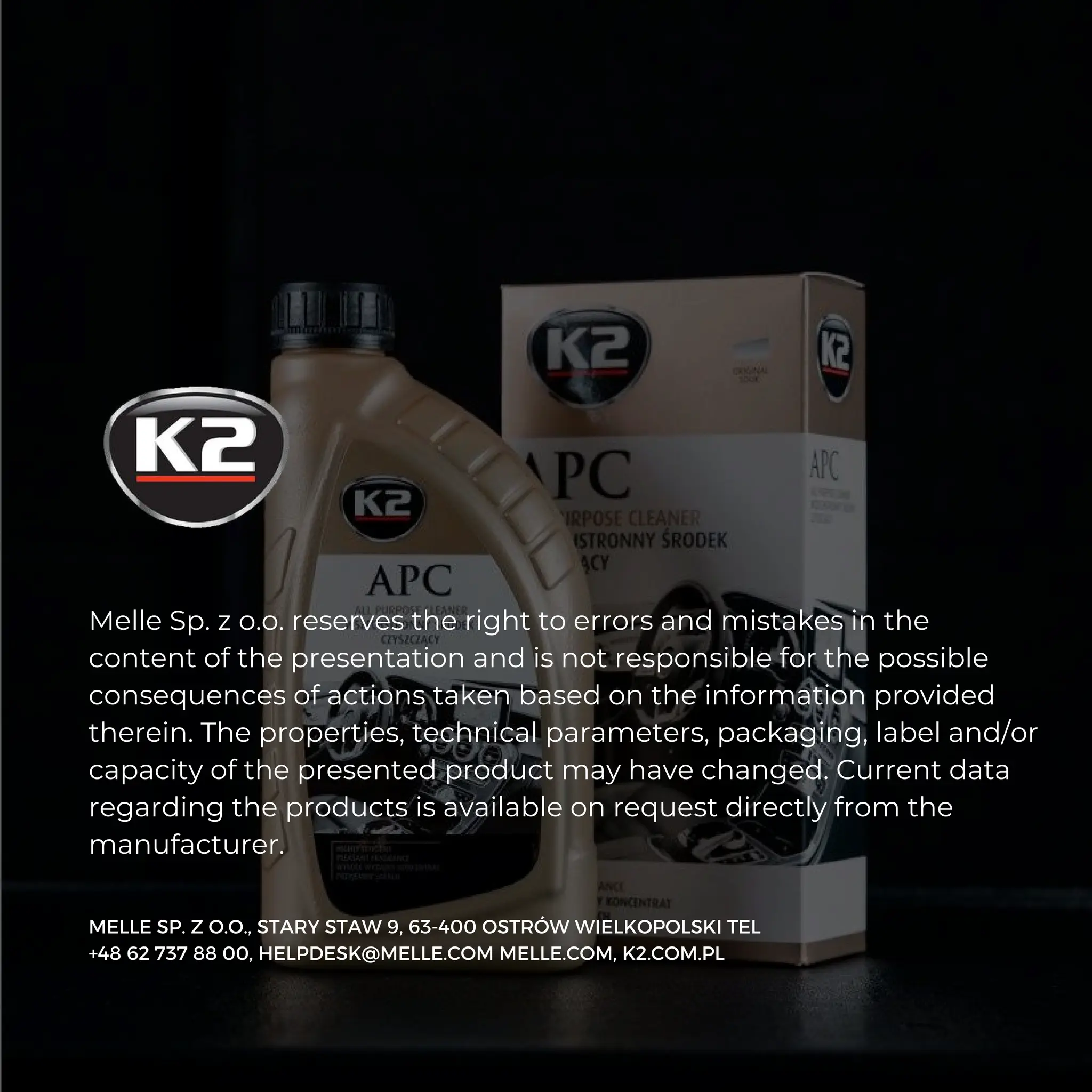 K2 APC 1L/5L | All purpose cleaner Concentrate | PDF
