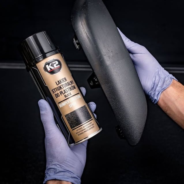 K2 Bumper 400ml - Black structural paint for plastic | L345 | PDF