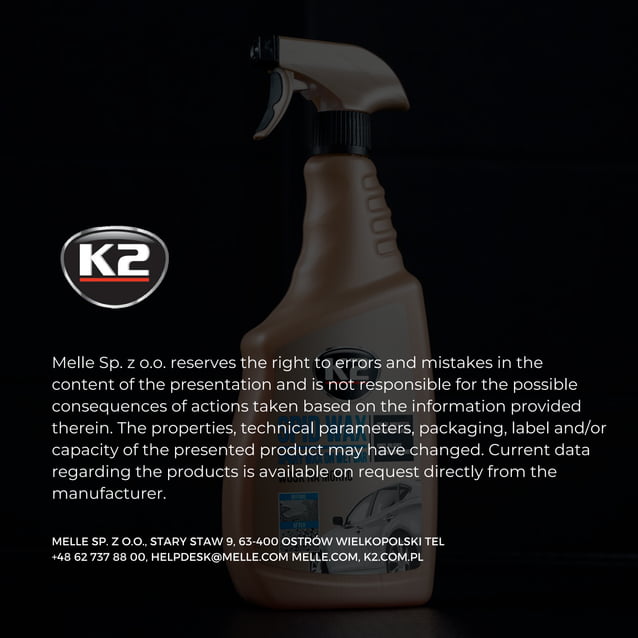 K2 Spid Wax 770 ml - Drying Wax | [K087M] | PDF