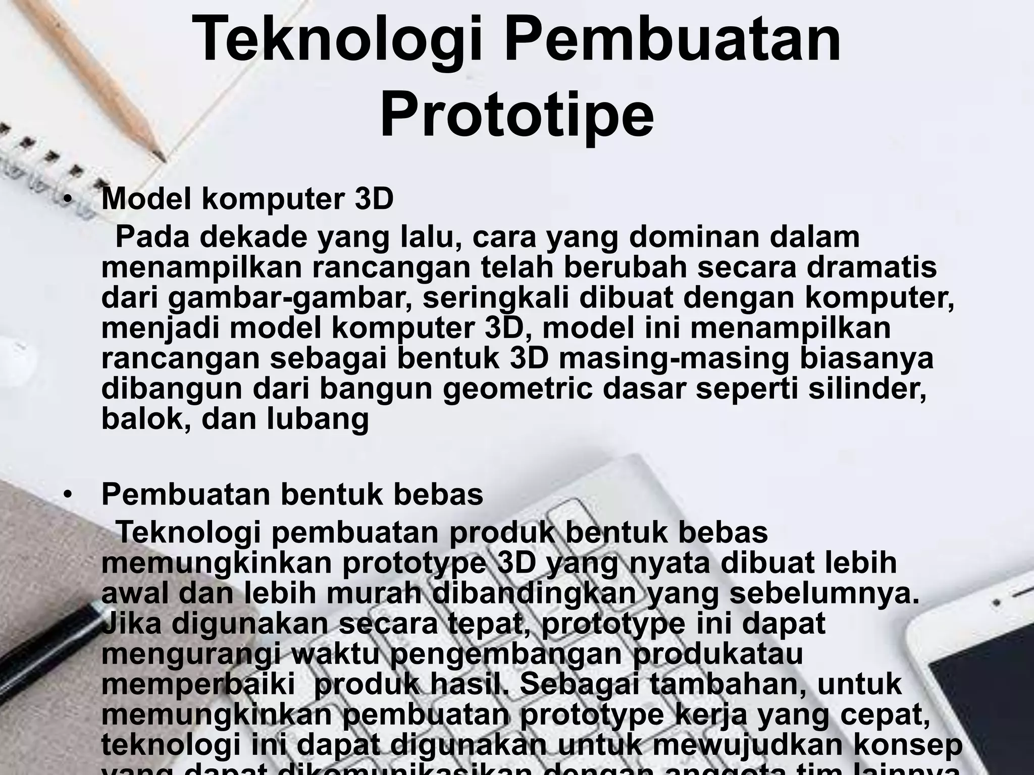 Menerapkan proses kerja pembuatan prototype produk barang/jasa | PPTX