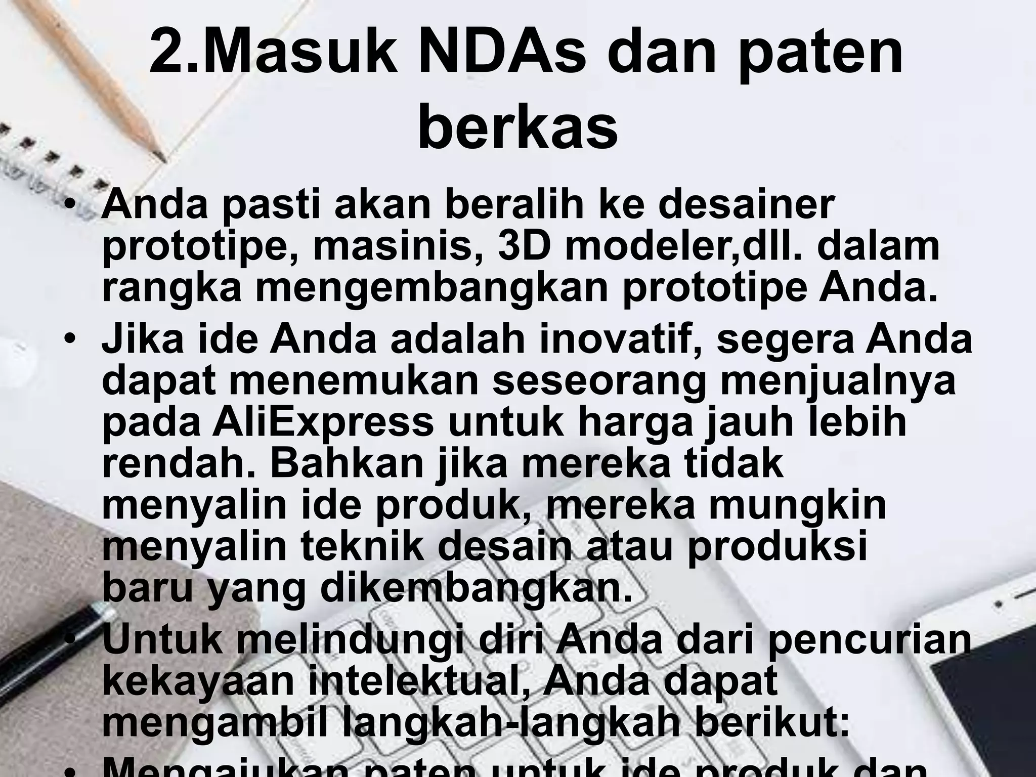 Menerapkan proses kerja pembuatan prototype produk barang/jasa | PPTX