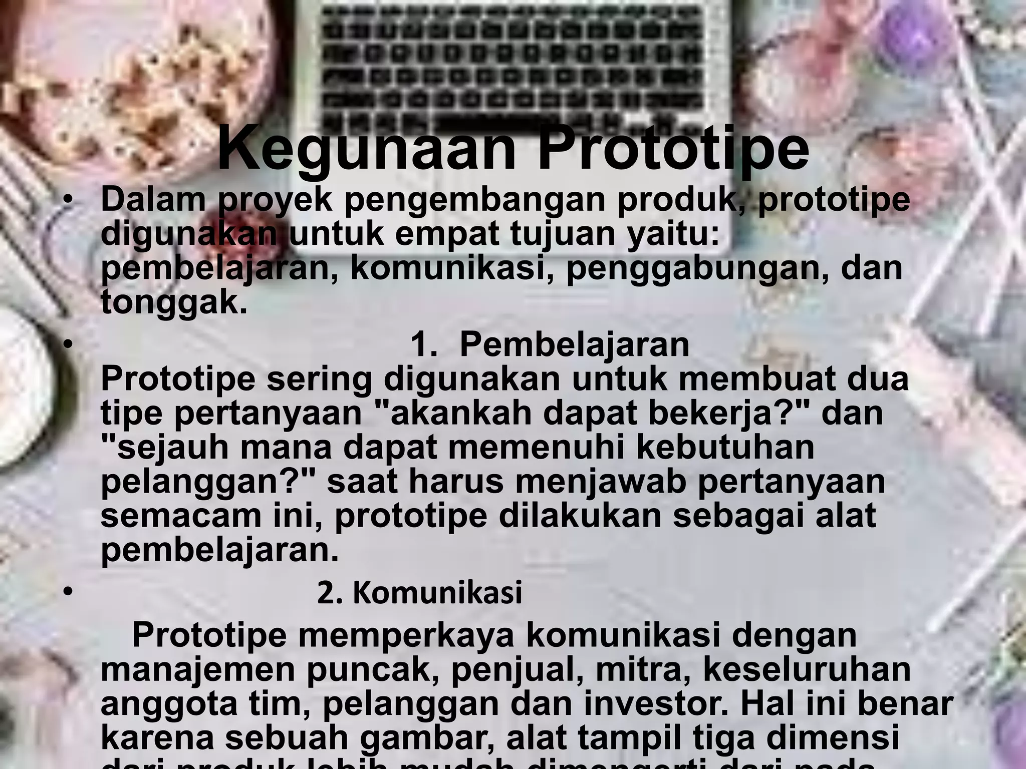 Menerapkan proses kerja pembuatan prototype produk barang/jasa | PPTX