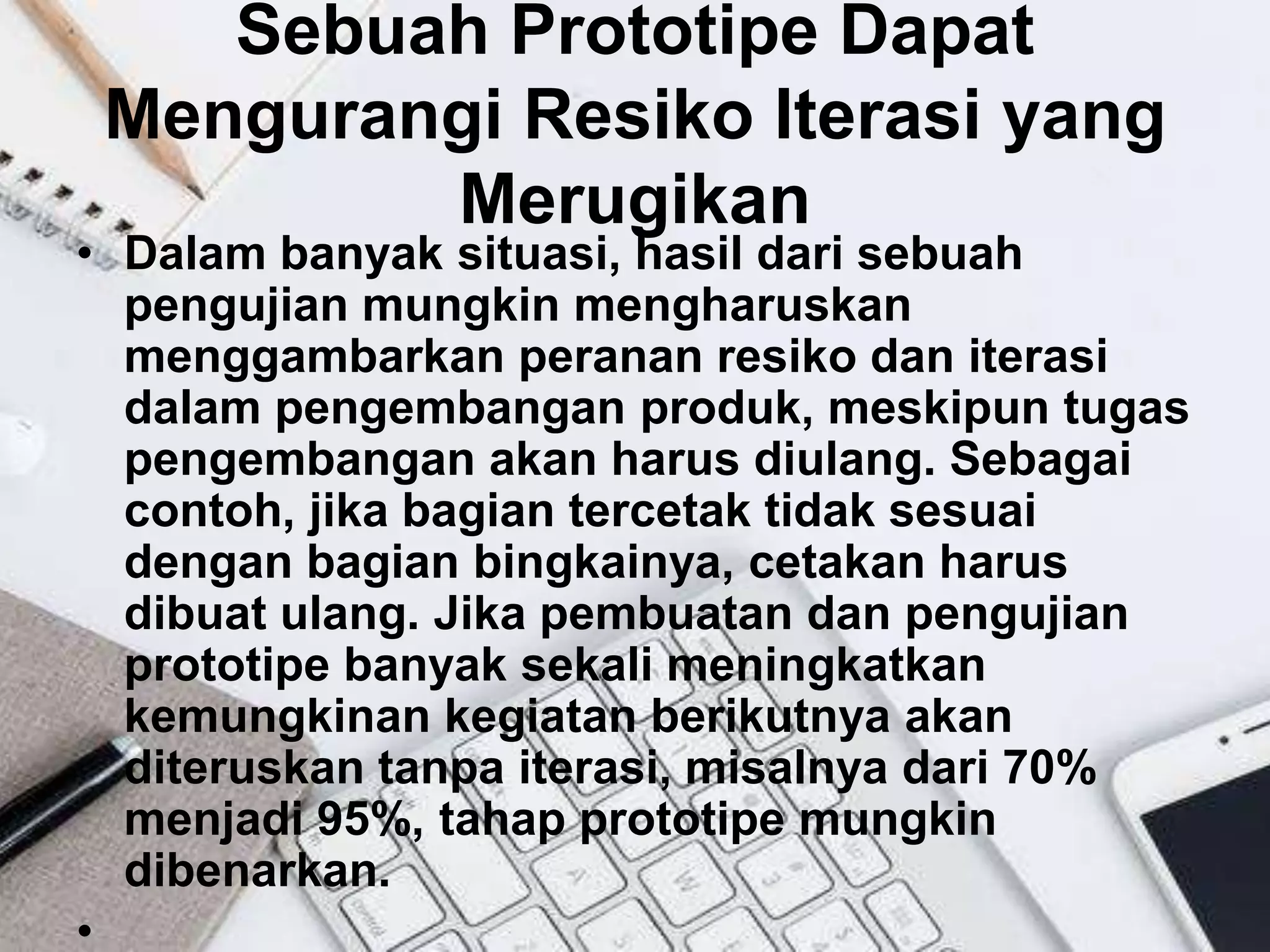 Menerapkan proses kerja pembuatan prototype produk barang/jasa | PPTX