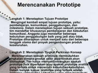 Menerapkan proses kerja pembuatan prototype produk barang/jasa | PPTX