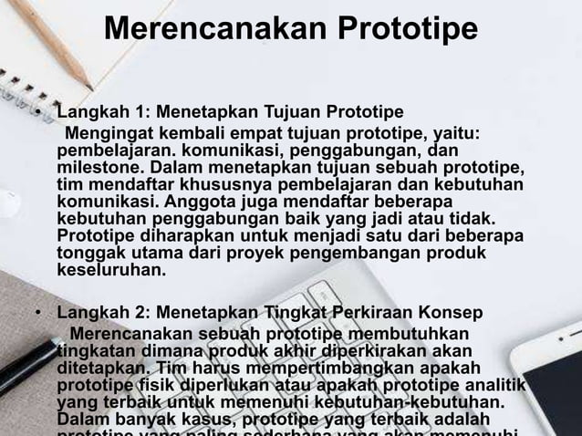 Menerapkan proses kerja pembuatan prototype produk barang/jasa | PPTX