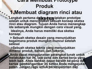 Menerapkan proses kerja pembuatan prototype produk barang/jasa | PPTX