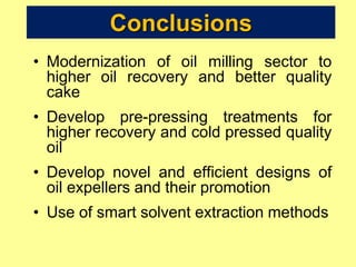Mpkv lecture 3 advances in oil seed processing technologies | PPT