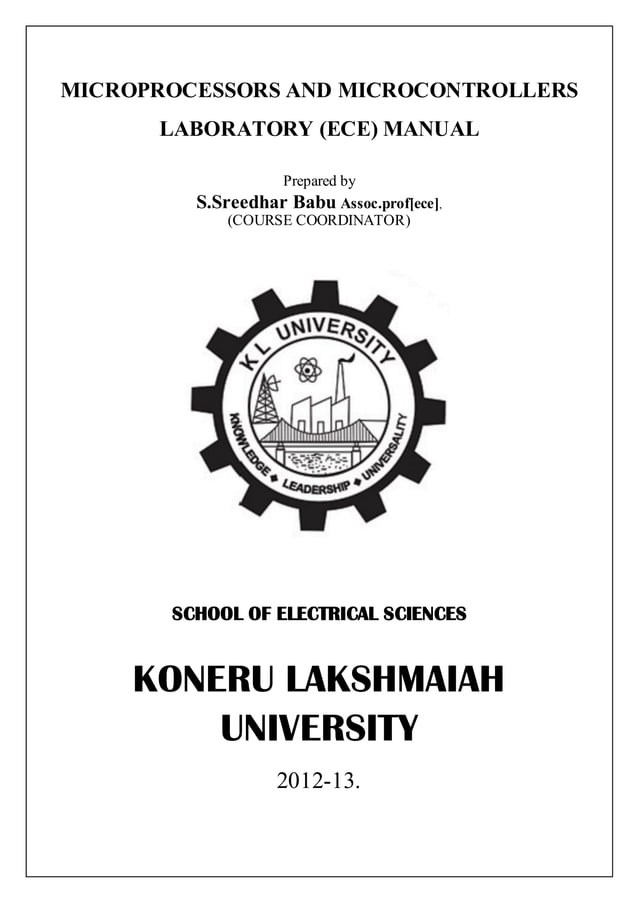 Mp lab manual | PDF