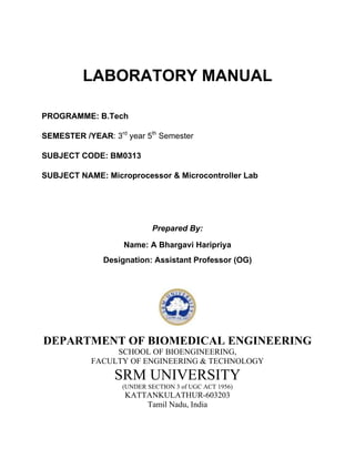 Mp lab manual | PDF