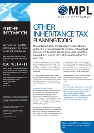 MPL guide to IHT planning (2011) | PDF