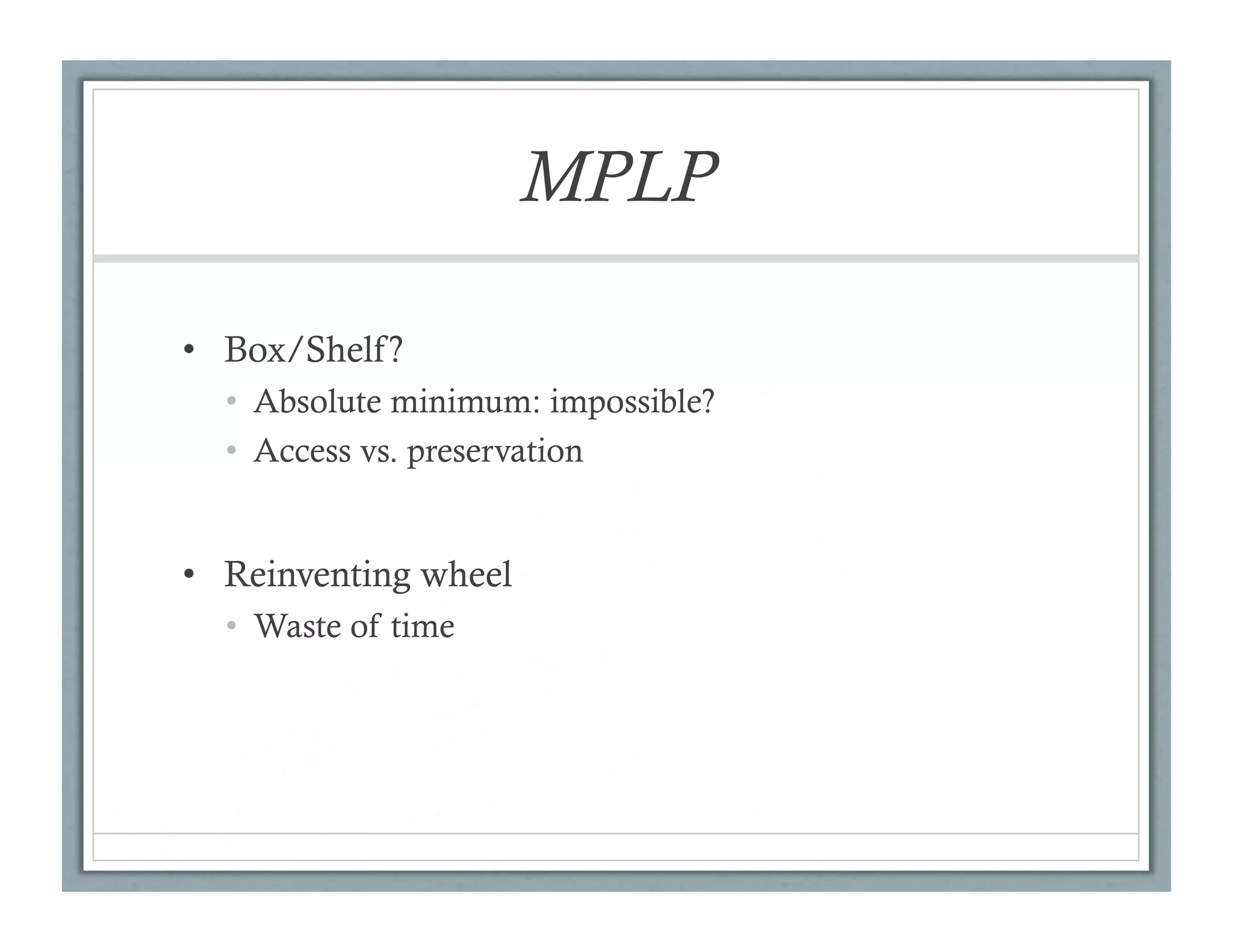 MPLP & AV | PPT
