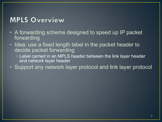 Mpls-Multi Protocol label Switching | PPT | Computer Networking | Computing