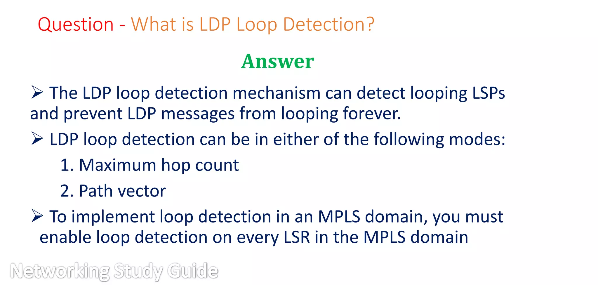 What is LDP || Frequently asked Questions and Answers on MPLS LDP | PPT
