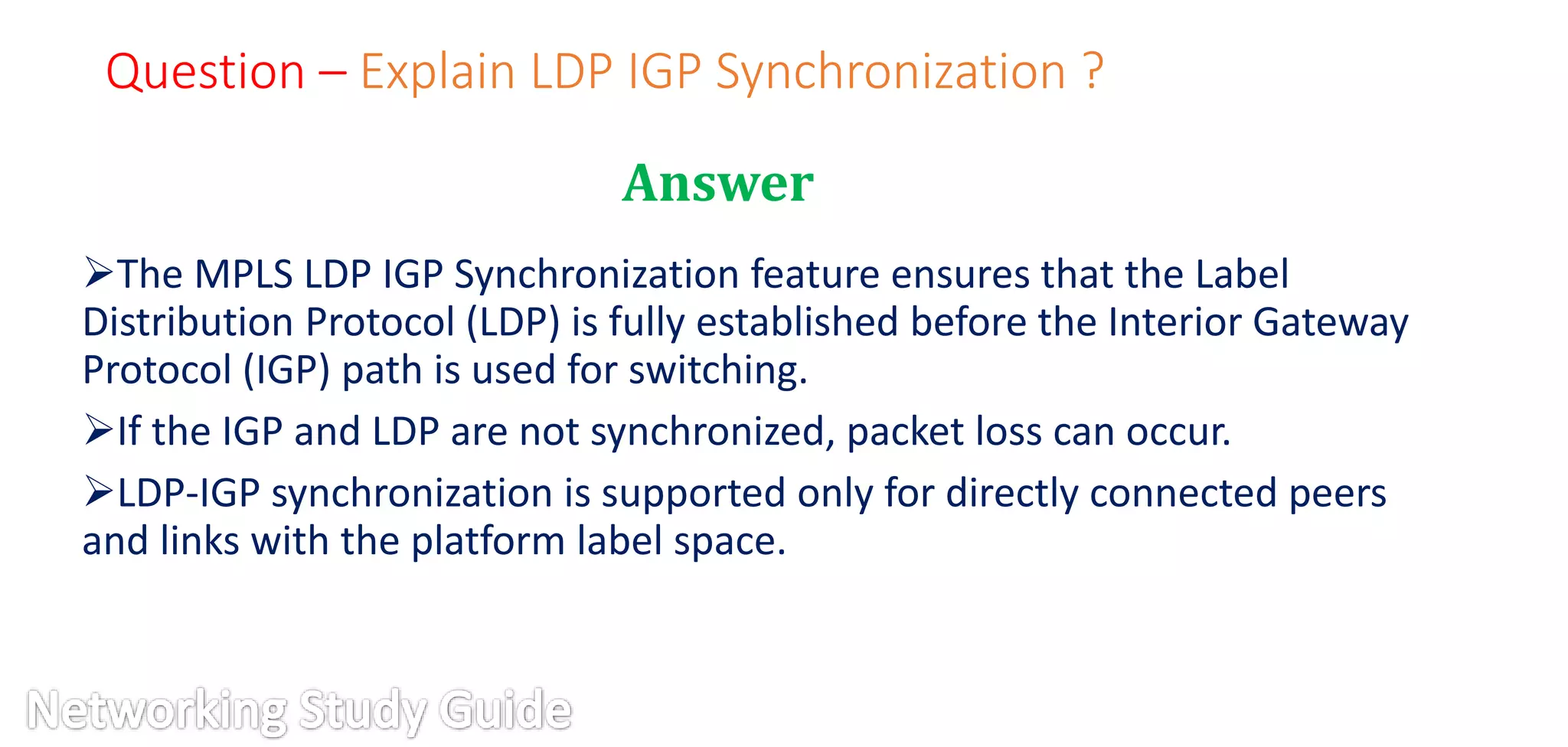 What is LDP || Frequently asked Questions and Answers on MPLS LDP | PPT