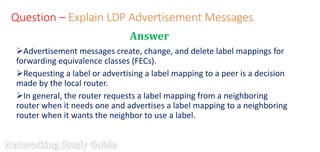 What is LDP || Frequently asked Questions and Answers on MPLS LDP | PPT