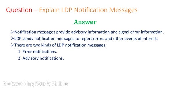 What is LDP || Frequently asked Questions and Answers on MPLS LDP | PPT
