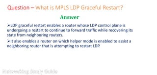 What is LDP || Frequently asked Questions and Answers on MPLS LDP | PPT