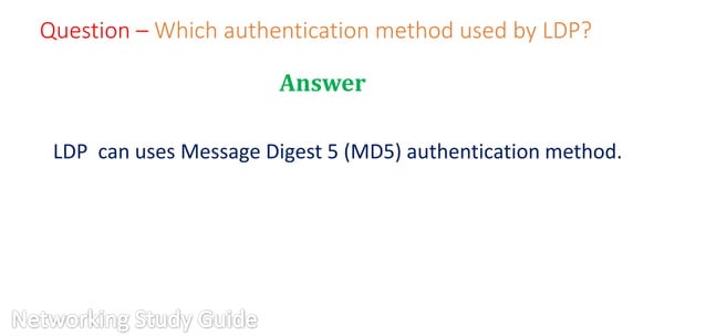 What is LDP || Frequently asked Questions and Answers on MPLS LDP | PPT