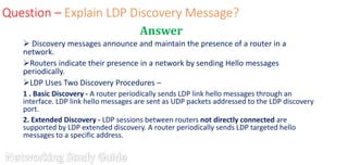 What is LDP || Frequently asked Questions and Answers on MPLS LDP | PPT