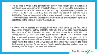 MPLS (Multi-Protocol Label Switching) | PPT