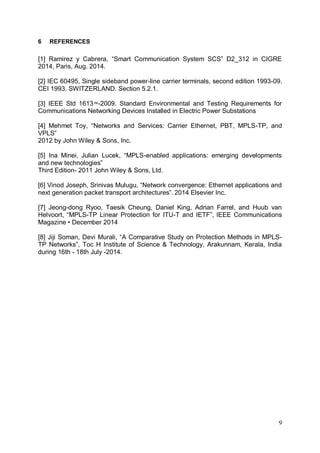 Mpls tp as packet platform for critical services in power transmission | PDF