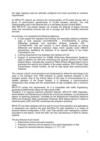 Mpls tp as packet platform for critical services in power transmission | PDF