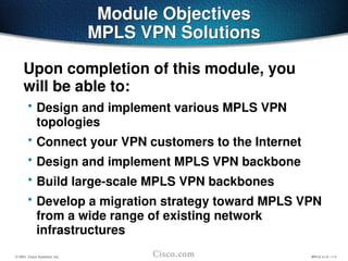 MPLS10S01-Implementing Cisco MPLS Training | PPT
