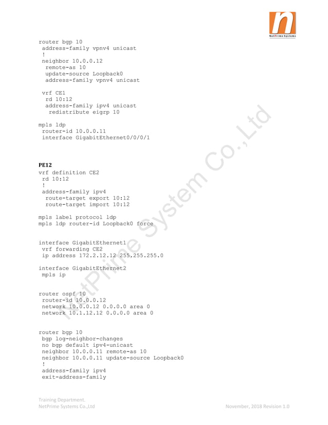 MPLS LAB Practice Vol.1.pdf | Computer Networking | Computing