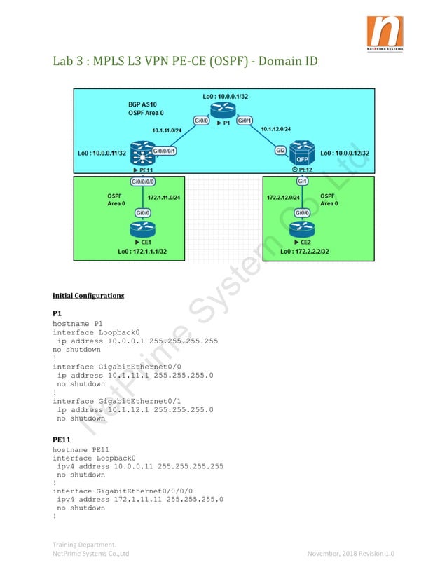 MPLS LAB Practice Vol.1.pdf | Computer Networking | Computing