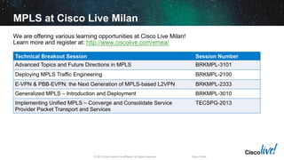 MPLS at Cisco Live Milan | PDF