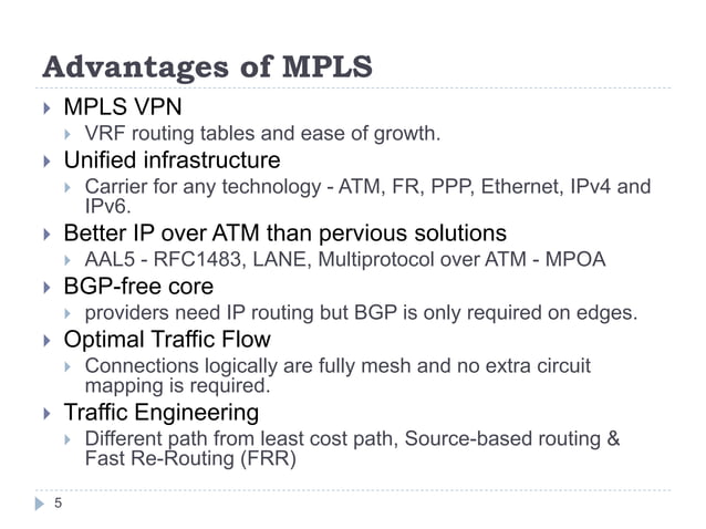 An introduction to MPLS networks and applications | PPTX