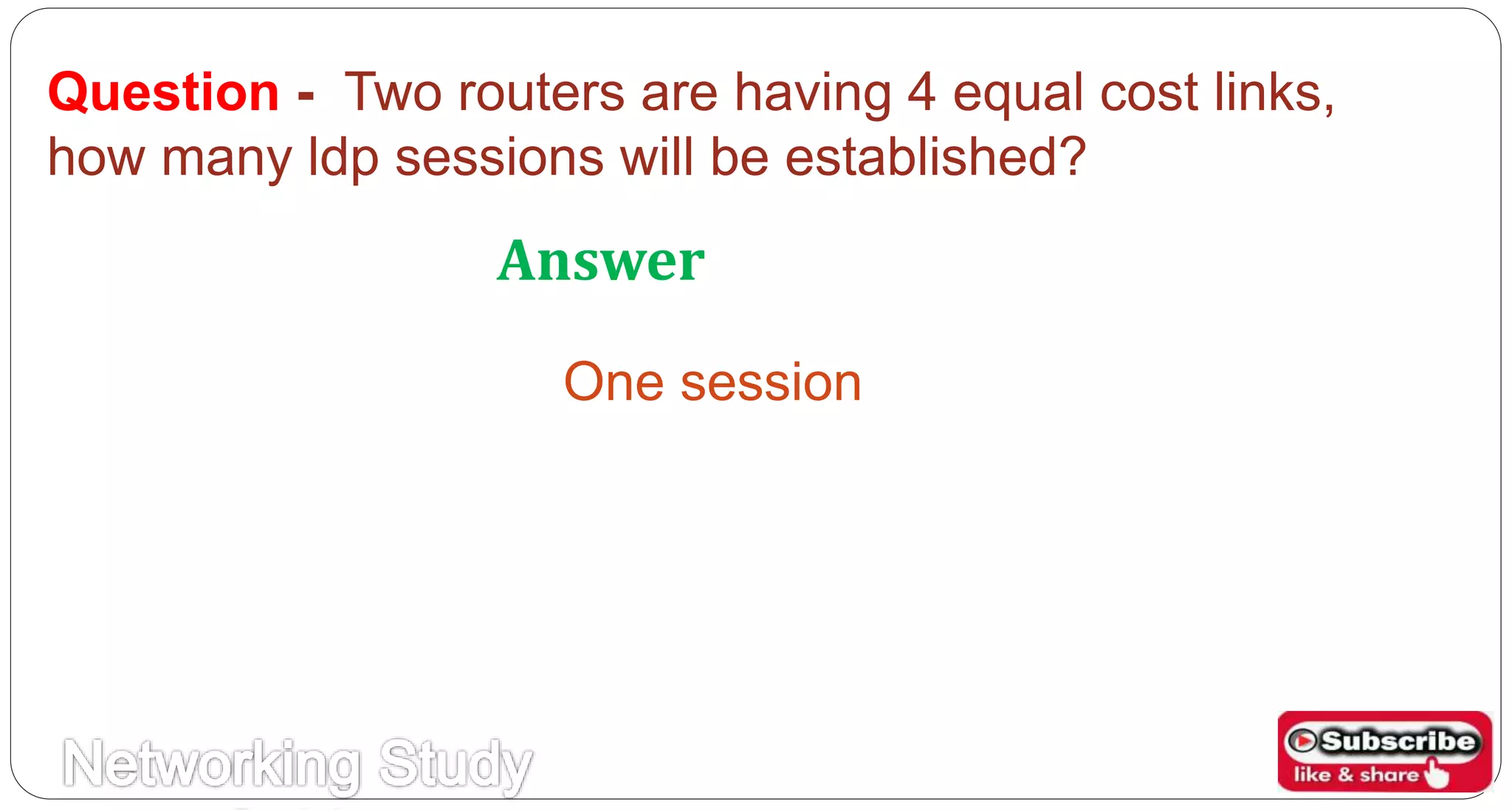 MPLS basic interview questions and Answers | PPTX