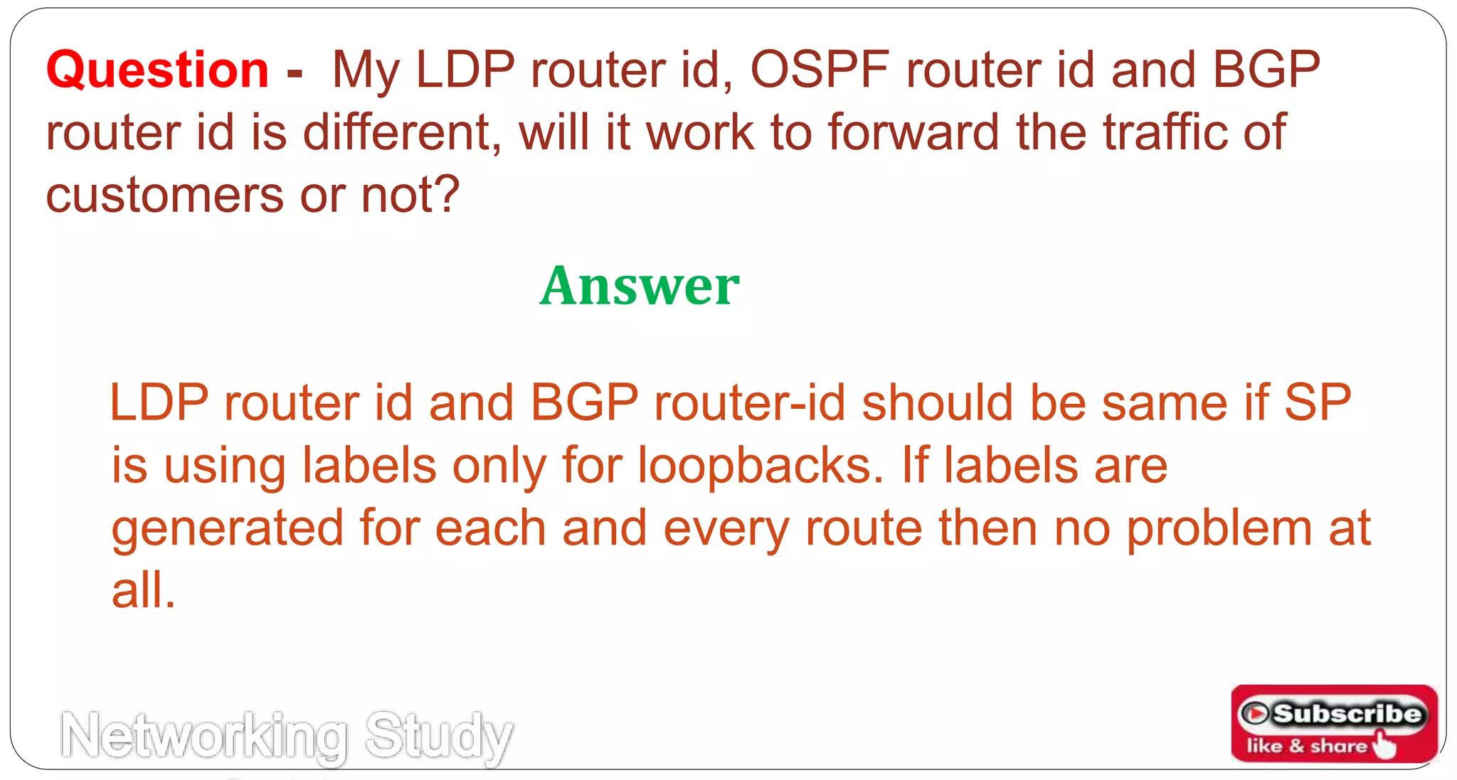 MPLS basic interview questions and Answers | PPTX