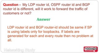 MPLS basic interview questions and Answers | PPTX