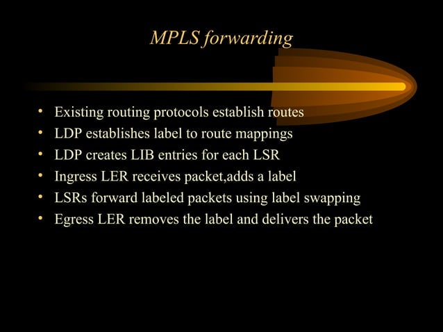 Pot for getting to learn the basics of mpls | PPT