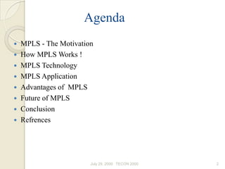 Mpls technology | PPTX | Computer Networking | Computing