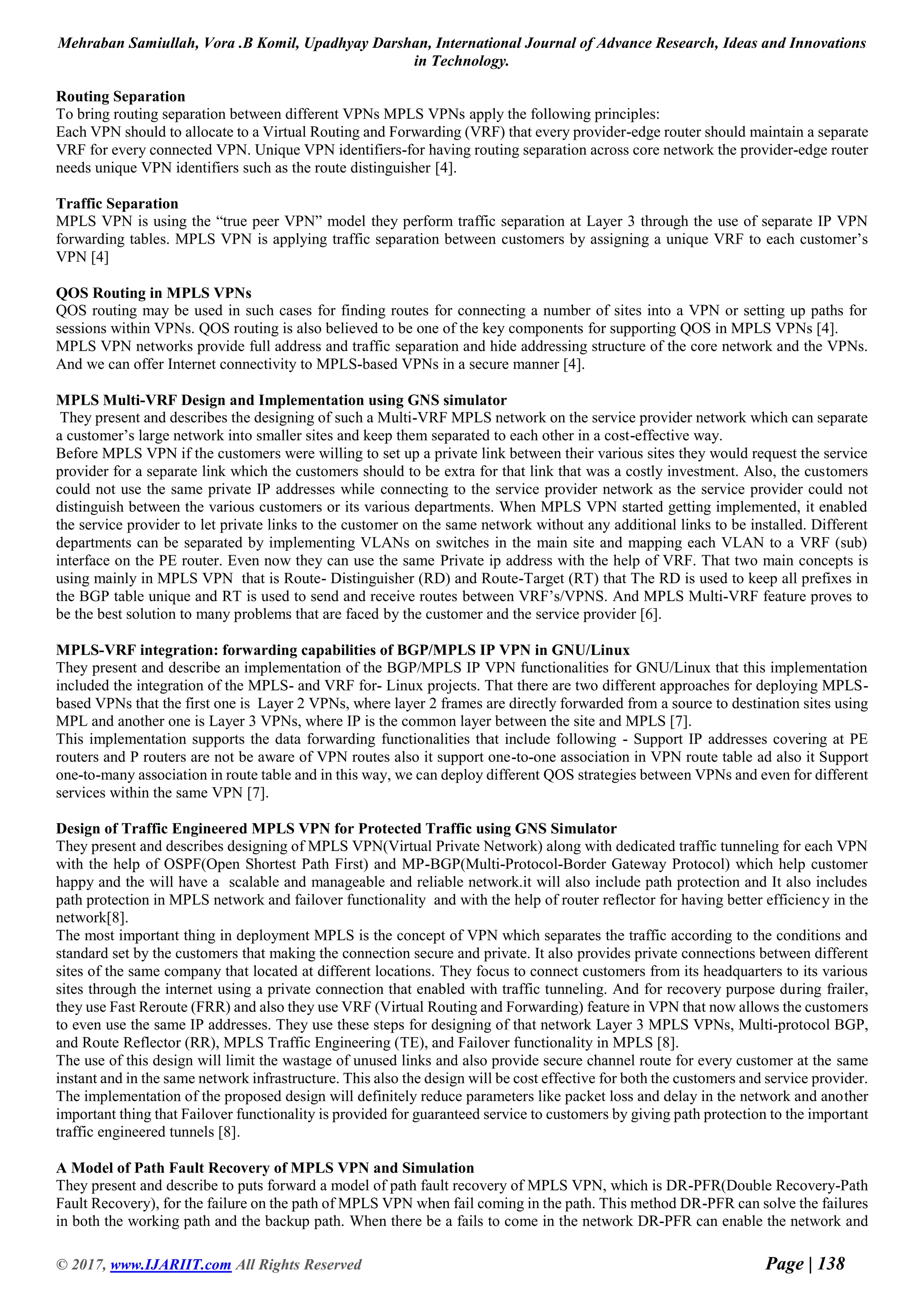 Mpls Vpn Using Vrf Virtual Routing And Forwarding Pdf