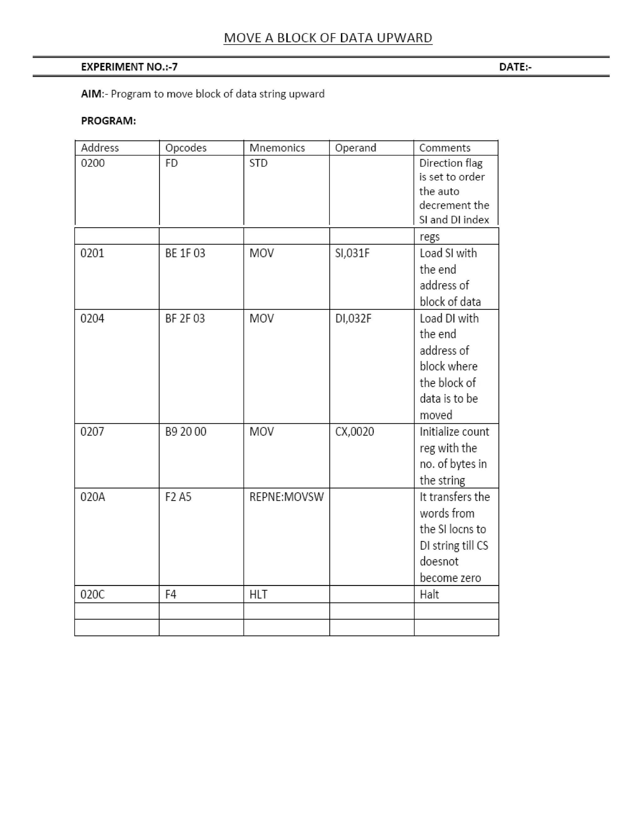 microprocessor 8086 lab manual !! | PDF