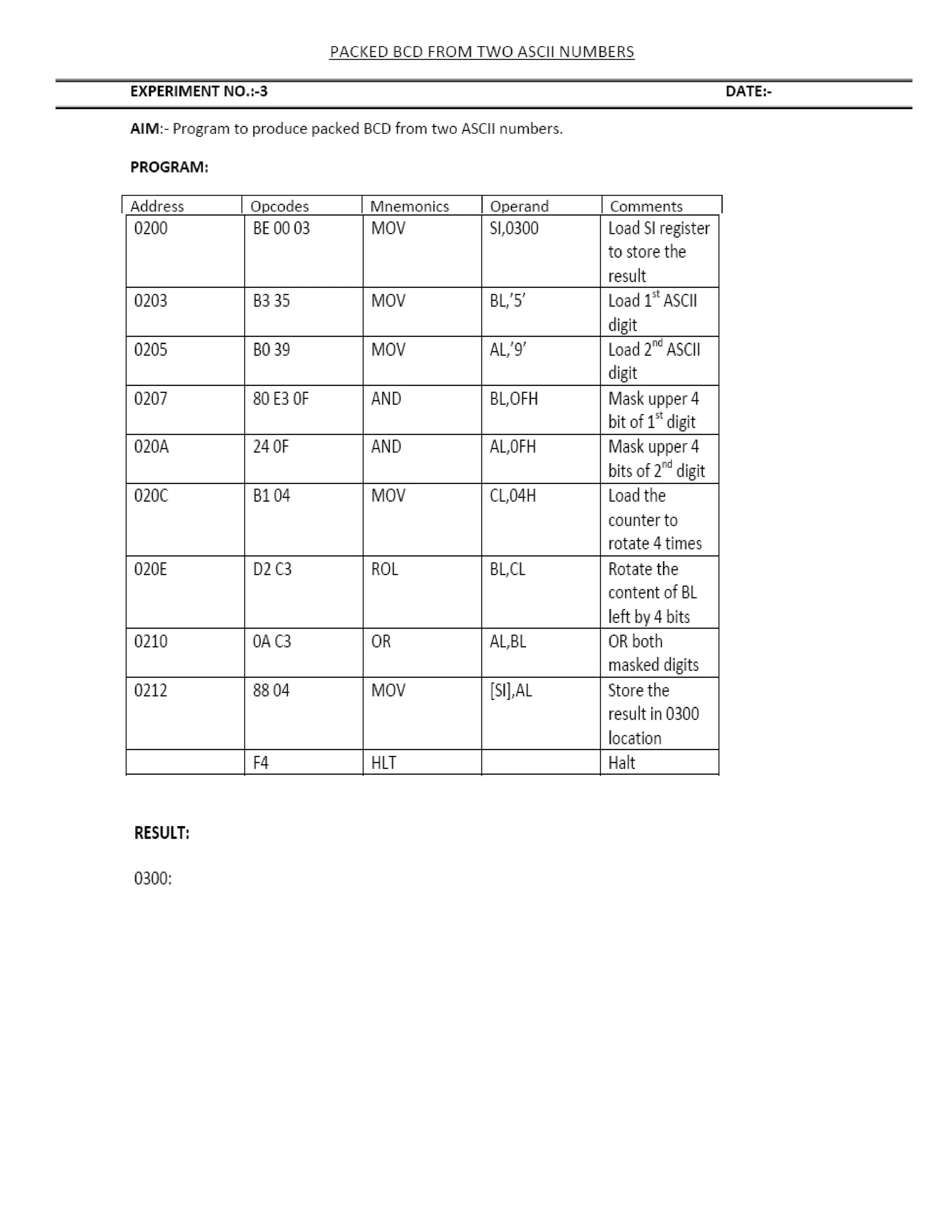 microprocessor 8086 lab manual !! | PDF