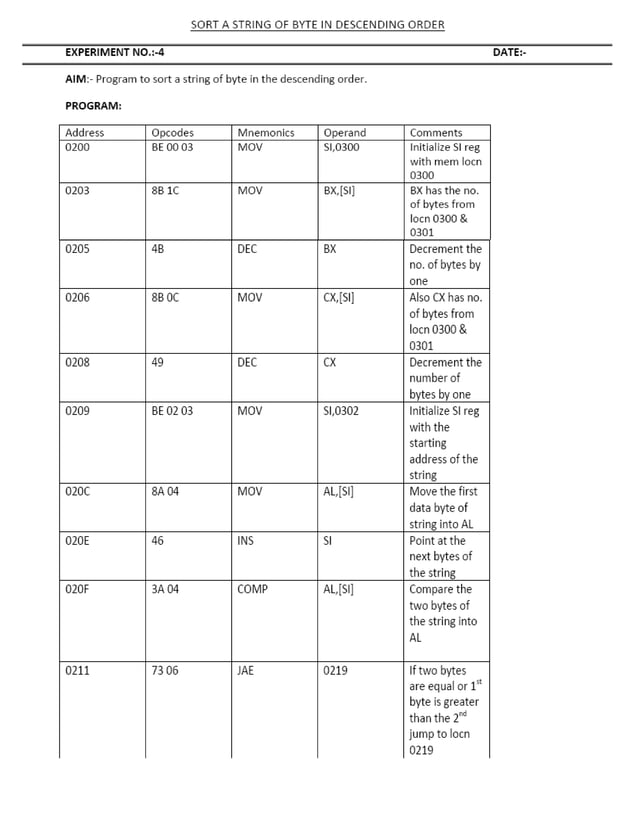 microprocessor 8086 lab manual !! | PDF